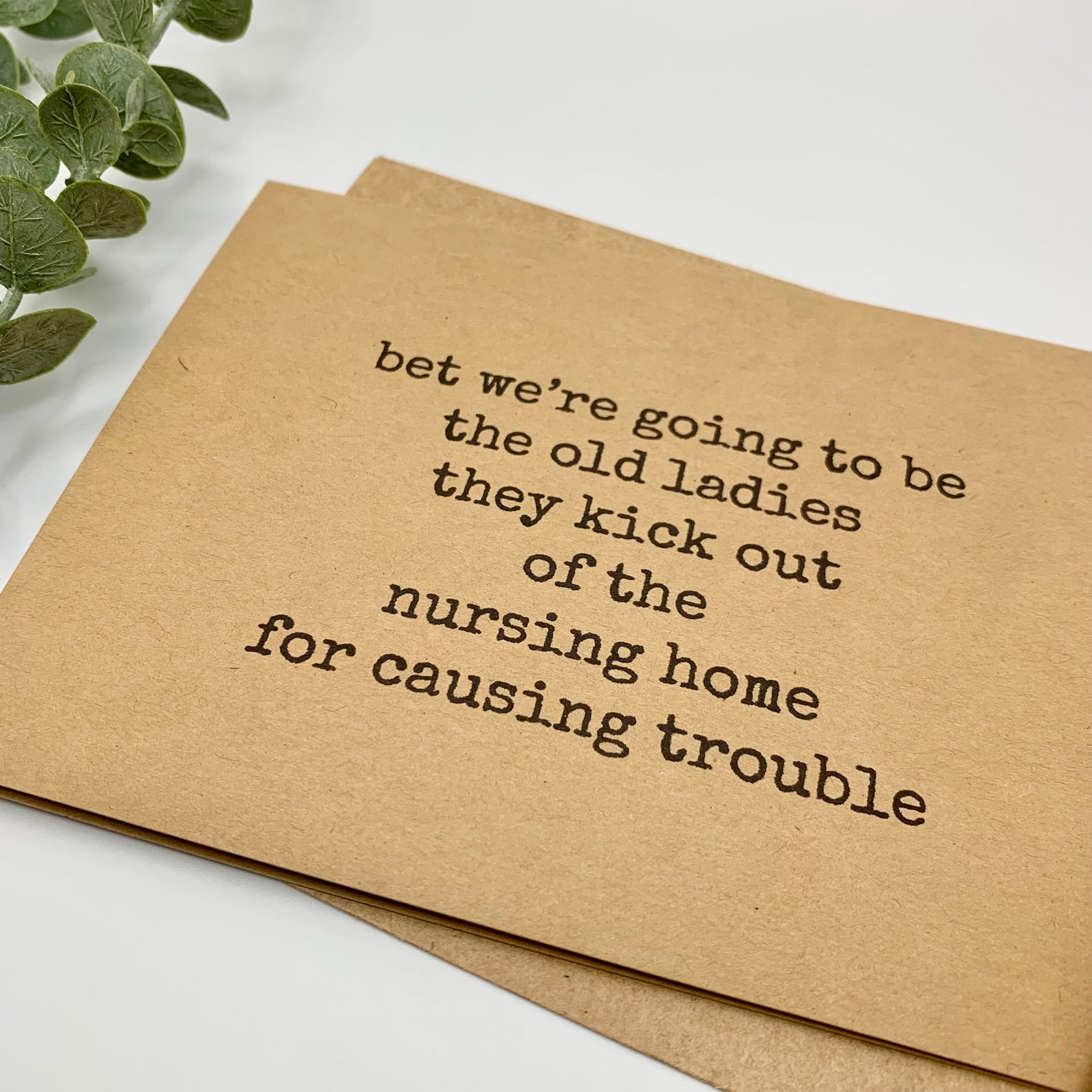 Funny Friend Cards, Funny Card for Girlfriend, Old Friends, Card for ...