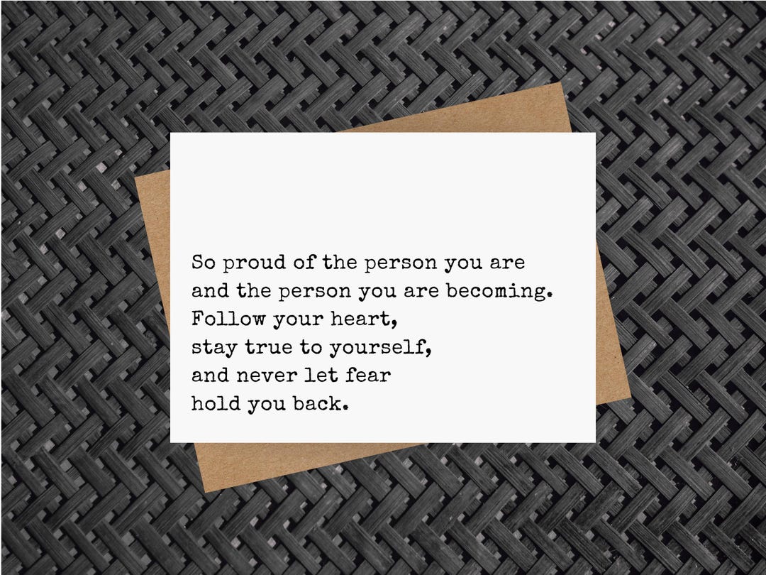 Support Card Proud of You, Proud of the Person You Are, Congratulations ...