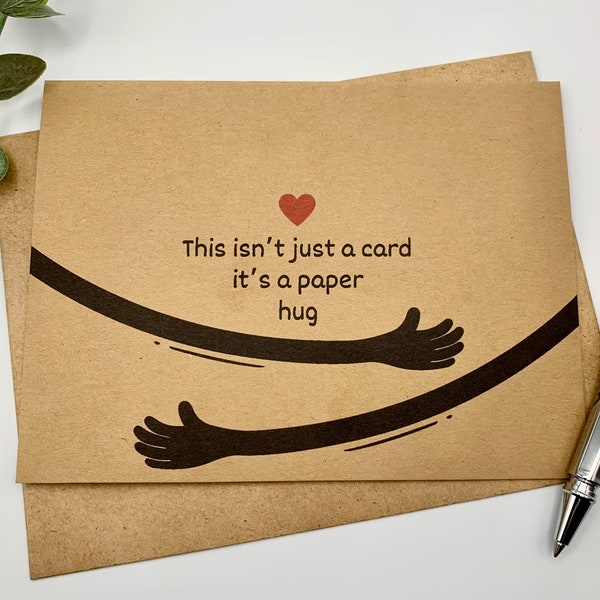 Paper Hug Card - Etsy