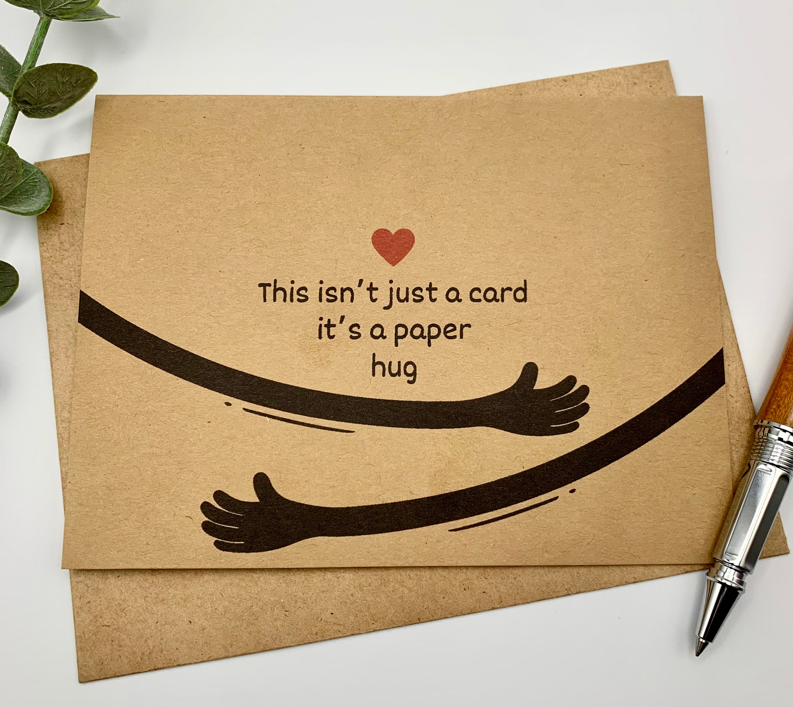 Paper Hug Card, Long Distance Friendship Gift, Thinking of You Card ...