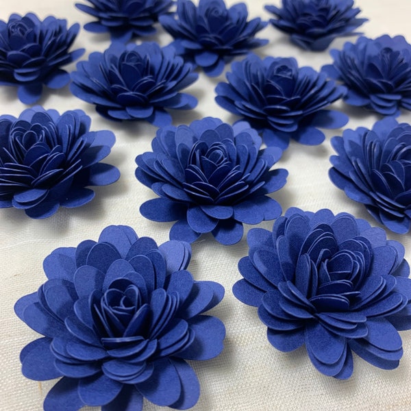 Navy Flowers - Etsy
