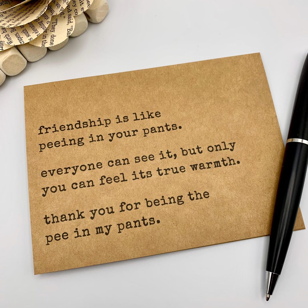 Funny Thank You Cards for Friend, Best Friends Forever, Old Friend ...