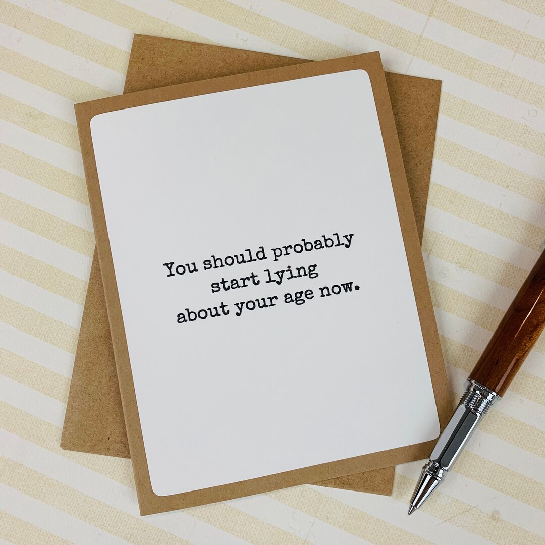 Old Age Birthday Card, Funny Birthday Card for Her or Him - Etsy
