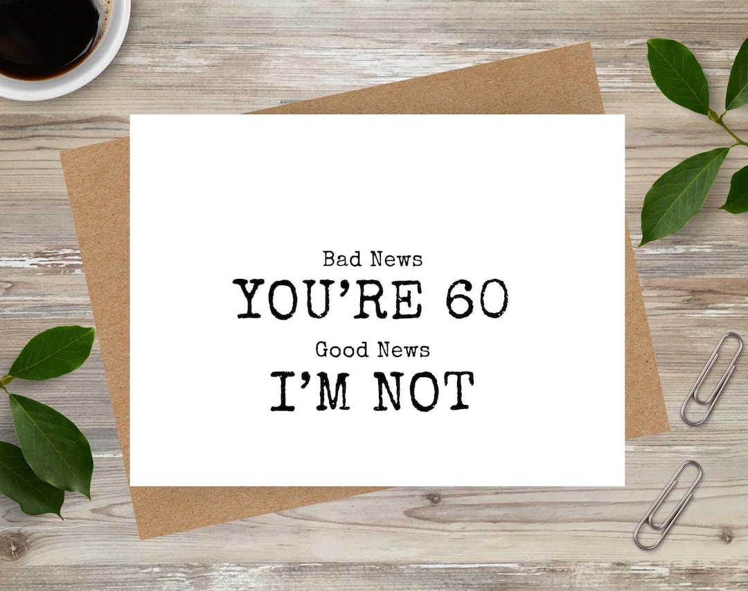 Funny 60th Birthday Card for Women Friend Spouse Coworker or Relative ...