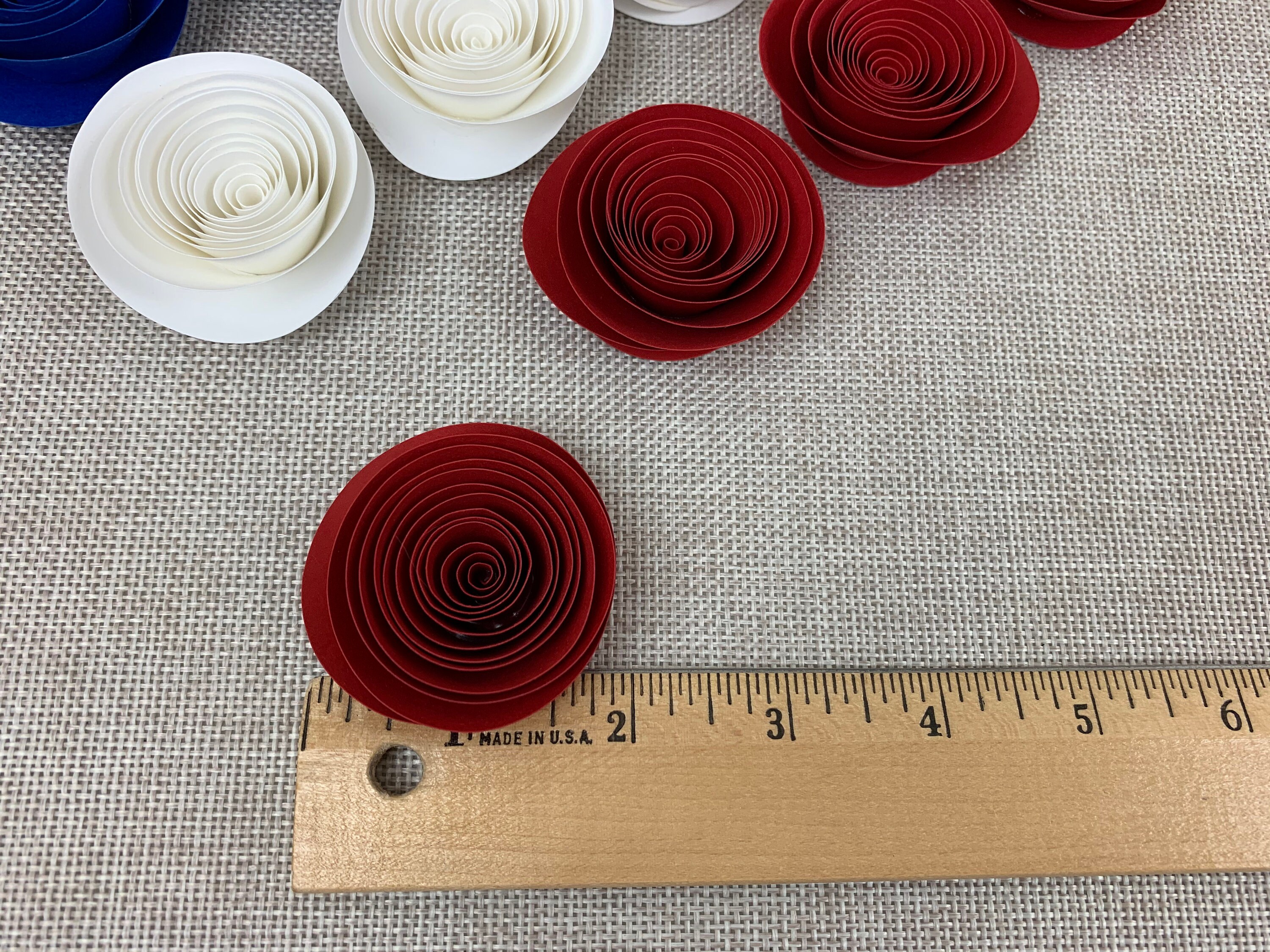 Red White and Blue Loose Paper Flowers Patriotic Colors | Etsy