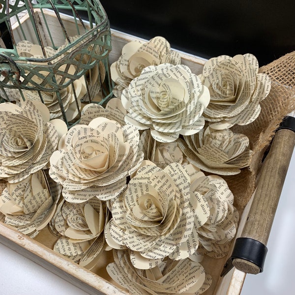 Book Page Bouquet - Etsy