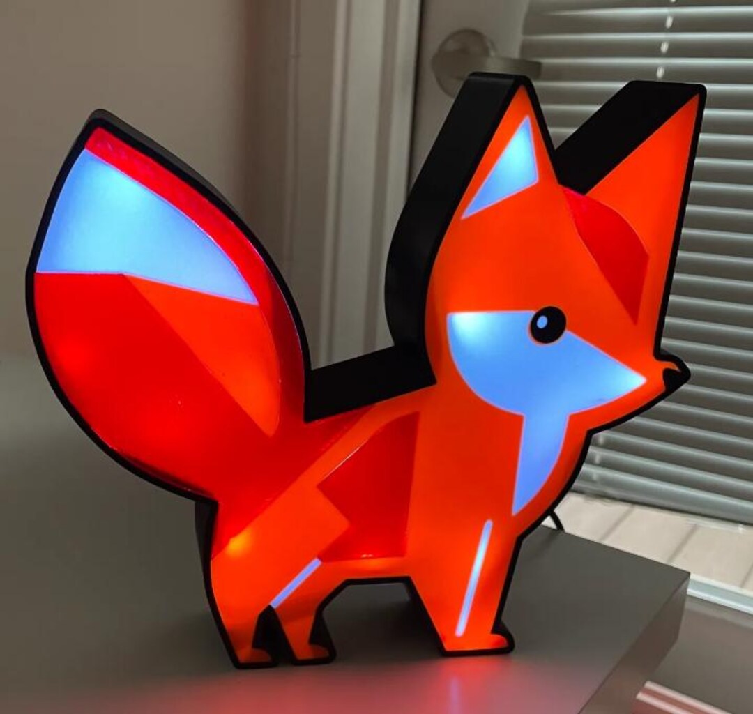 3D Printed Cute Fox Lightbox - Etsy