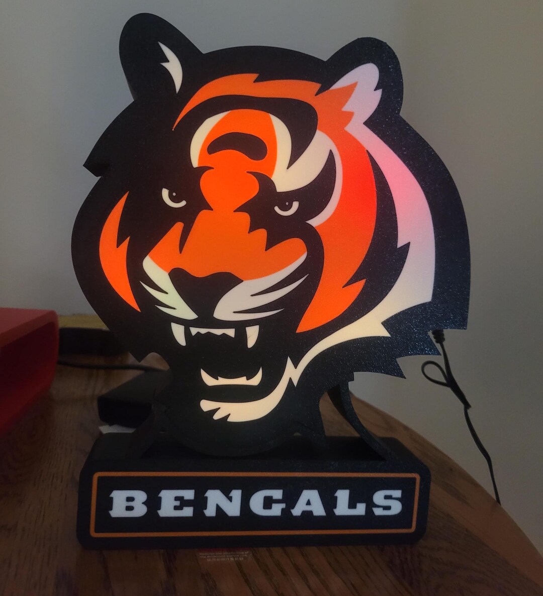 3D Printed Cincinnati Bengals Lightbox - Etsy
