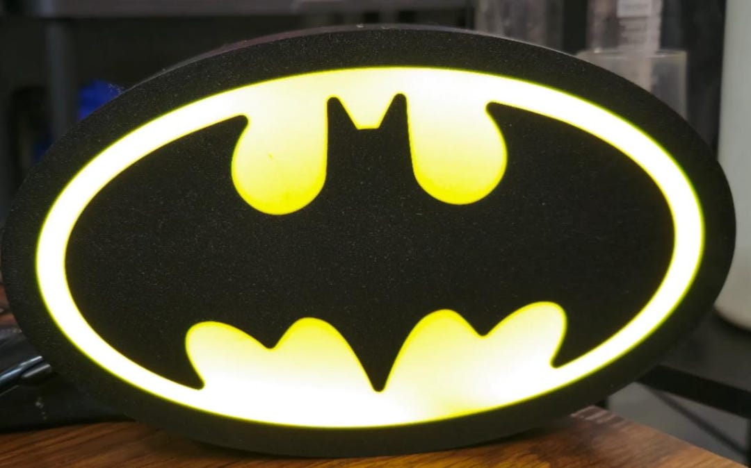 3D Printed Batman Logo Lightbox - Etsy
