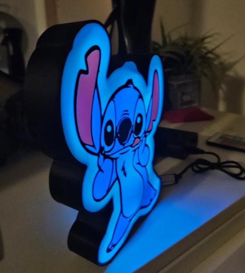 3D Printed Lilo and Stitch Lightbox - Etsy