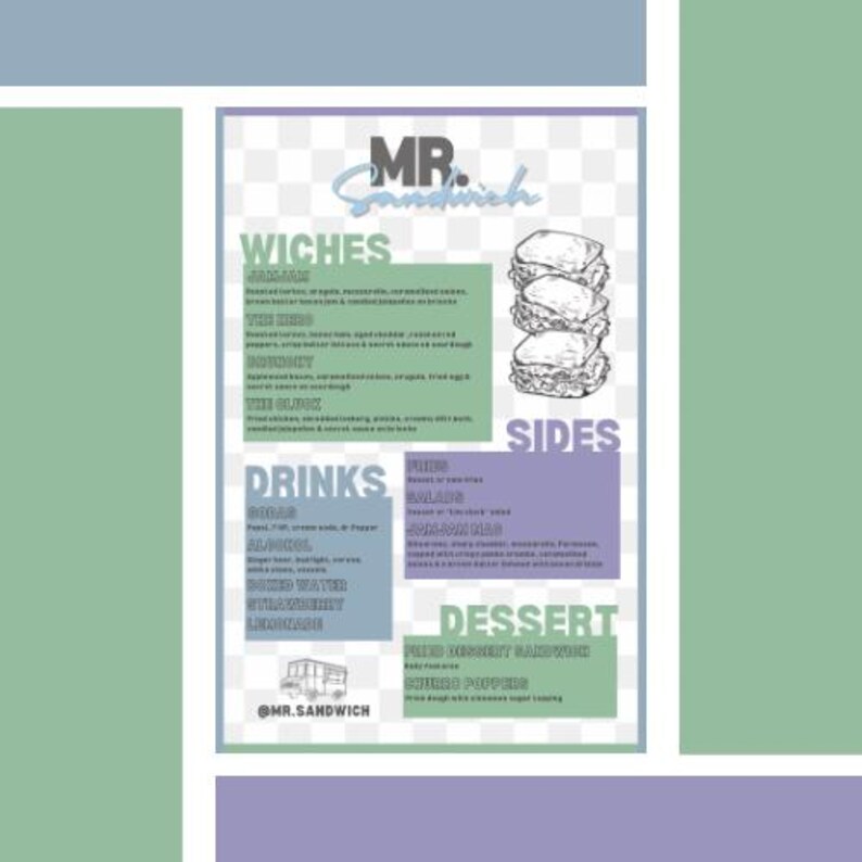 Food Menu Template - Etsy