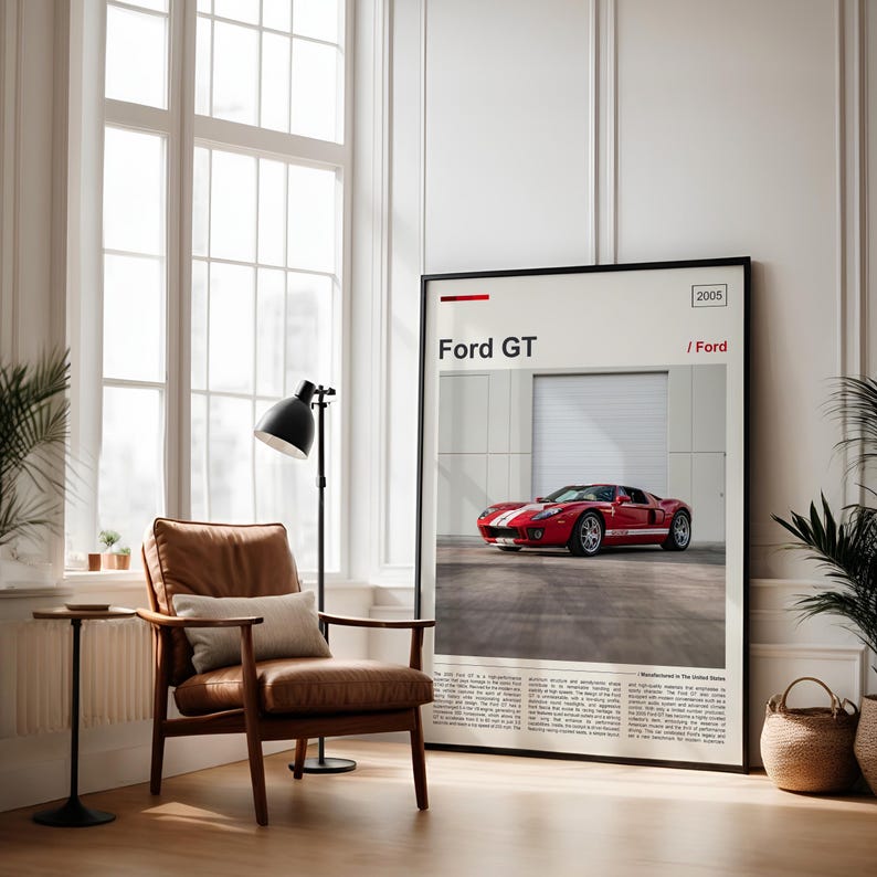 2005 Ford GT Print 2005 Ford GT Poster High-performance Sports Car ...