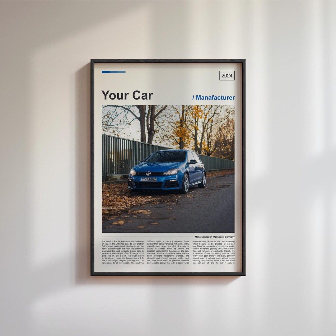 Custom Car Print | Custom Gift Poster | Personalised Car Poster ...