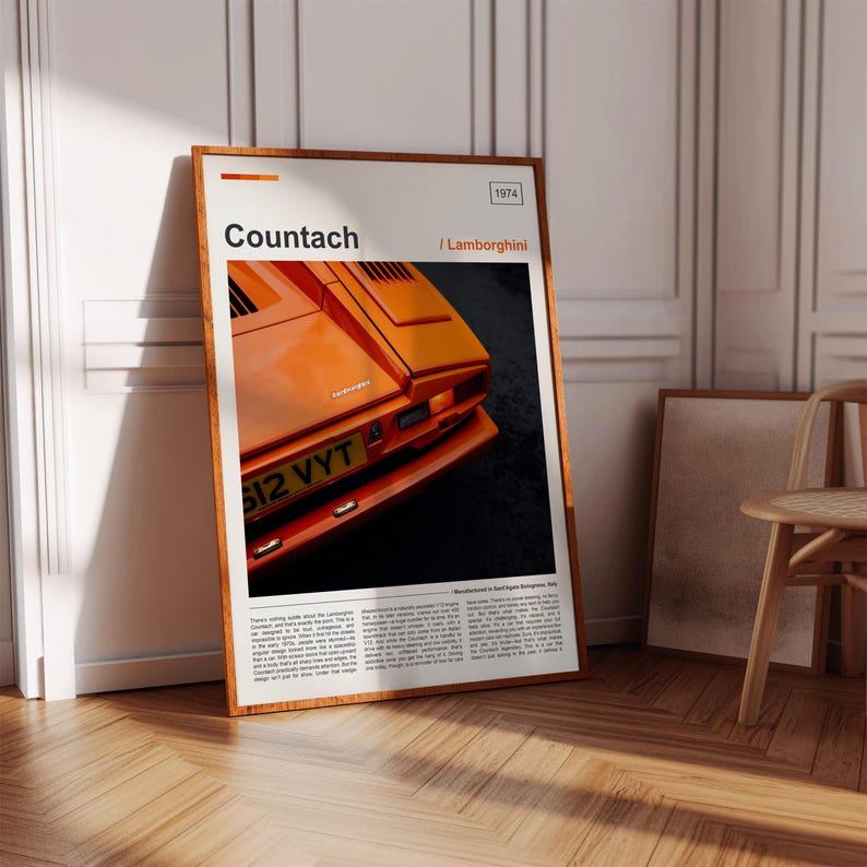 Lamborghini Countach Print | Lamborghini Countach Poster | High ...