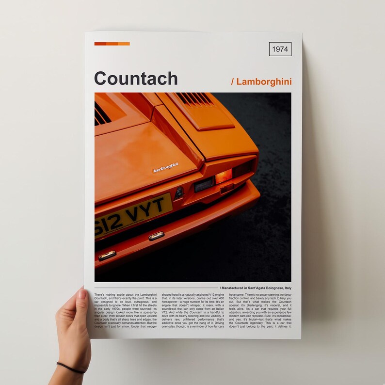 Lamborghini Countach Print | Lamborghini Countach Poster | High ...