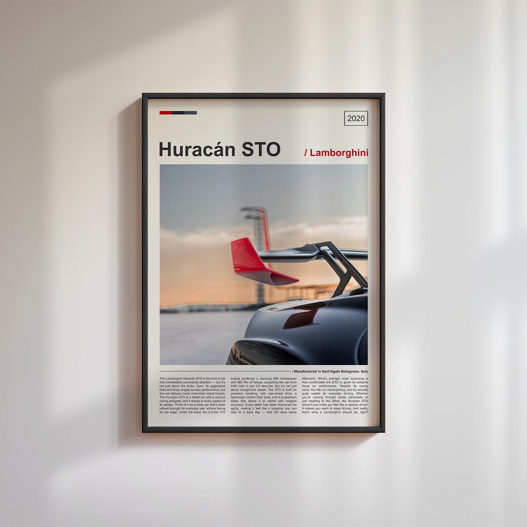 Lamborghini Huracán STO Print | Lamborghini Huracán STO Poster | High ...