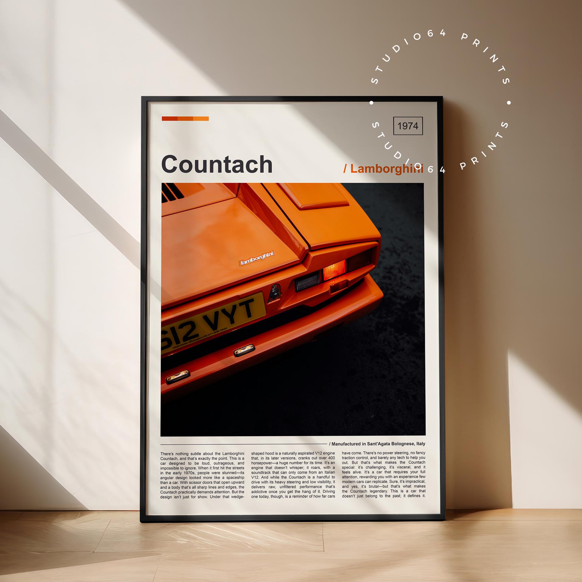Lamborghini Countach Print | Lamborghini Countach Poster | Sports Car ...