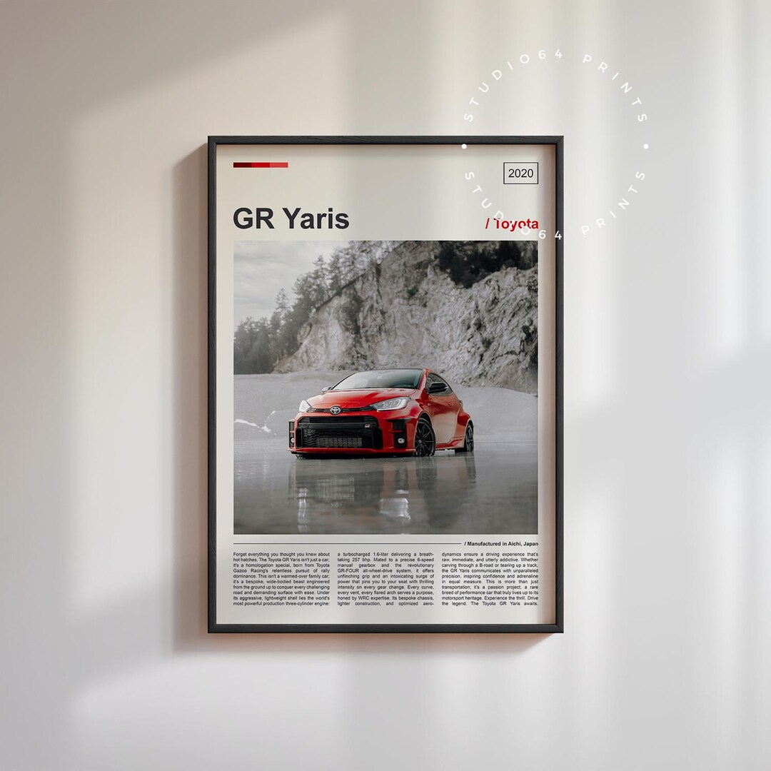 Toyota GR Yaris Print | Toyota GR Yaris Poster | Toyota Poster | Toyota ...