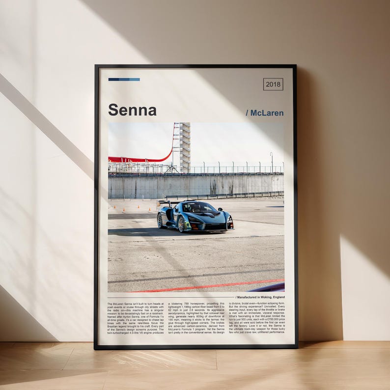 Mclaren Senna Print Mclaren Senna Poster Mclaren Hypercar Poster Gift ...