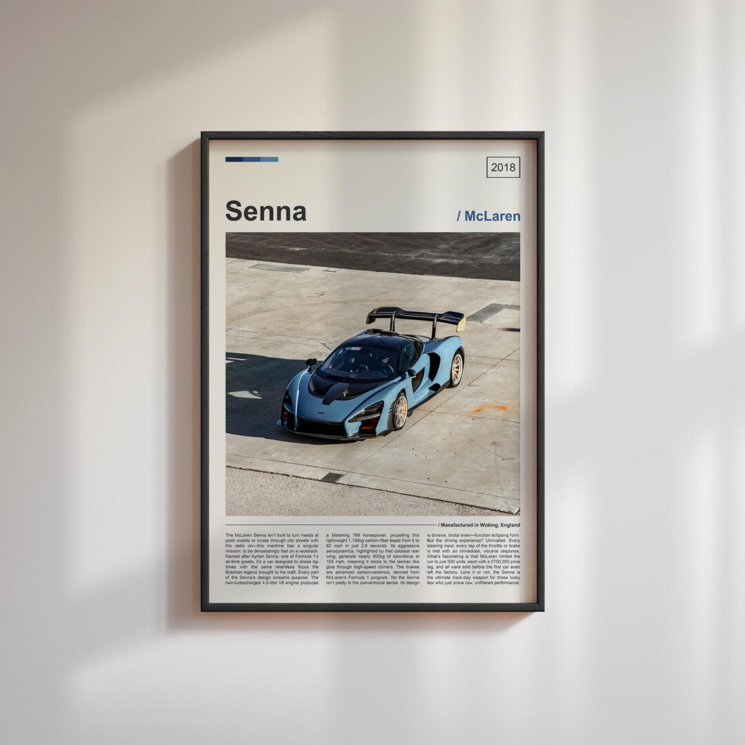 Mclaren Senna Print | Mclaren Senna Poster | Mclaren Hypercar Poster ...