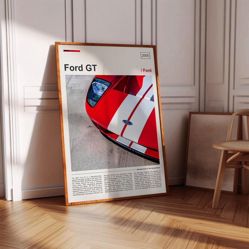 2005 Ford GT Print 2005 Ford GT Poster High-performance Sports Car ...