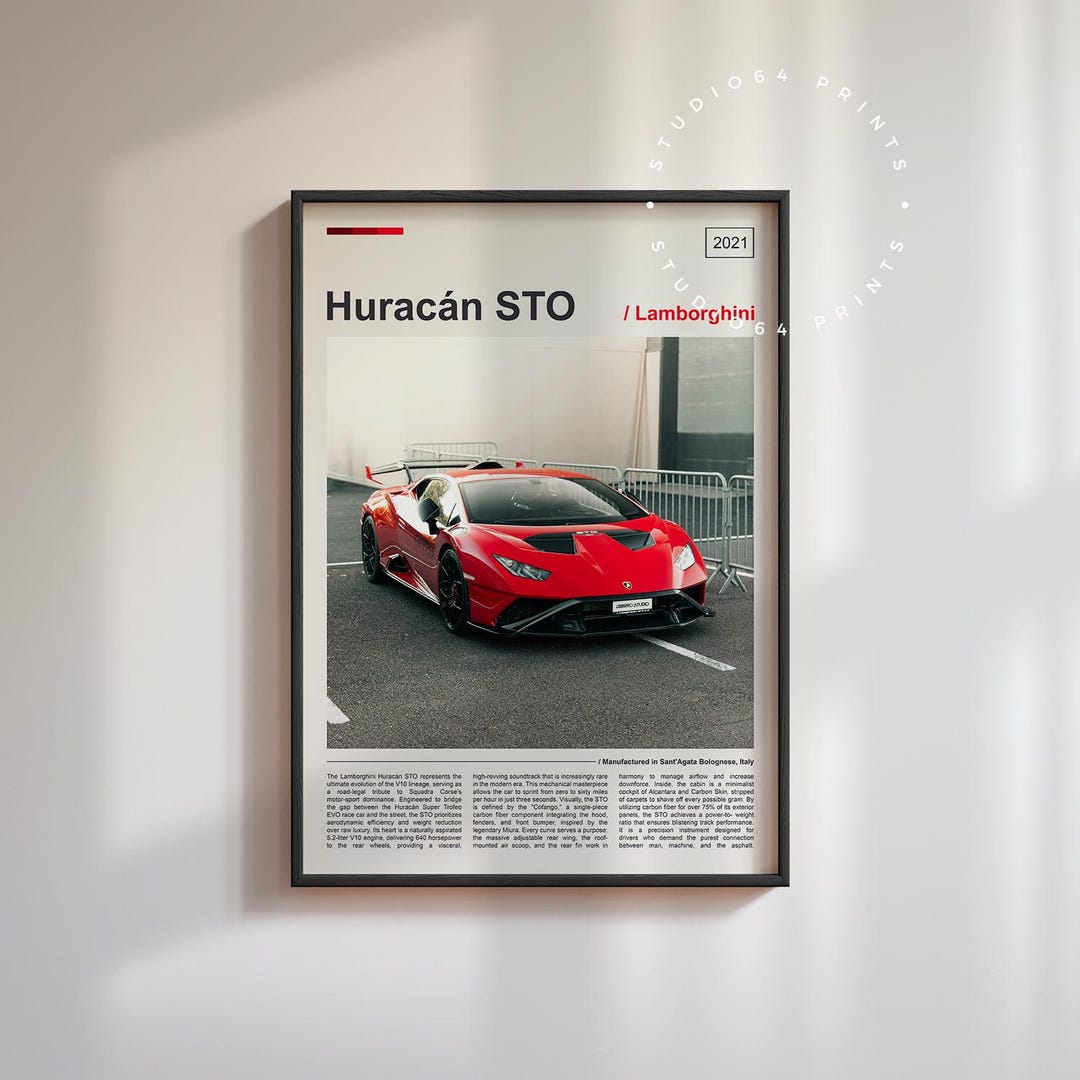 Lamborghini Huracán STO Print | Lamborghini Huracán STO Poster ...