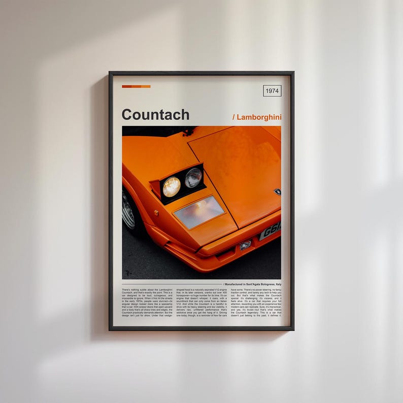 Lamborghini Countach Print | Lamborghini Countach Poster | High ...