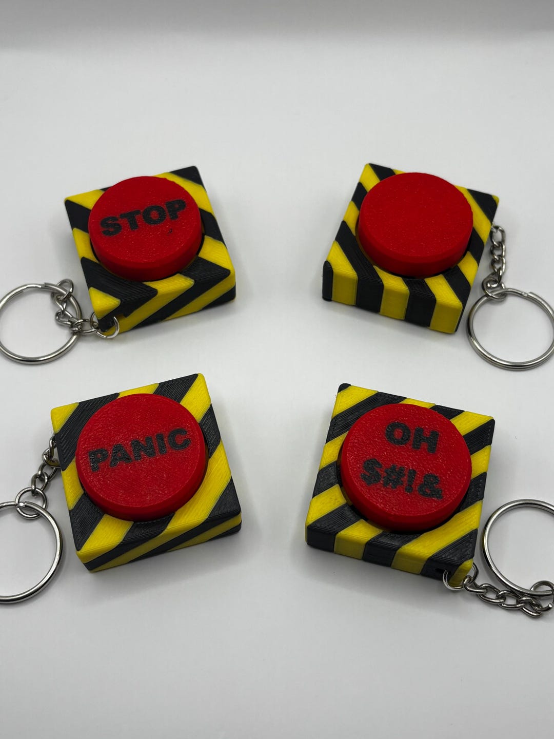 Customizable Stop Panic Big Red Button Mechanical Fidget Clickers, ASMR ...
