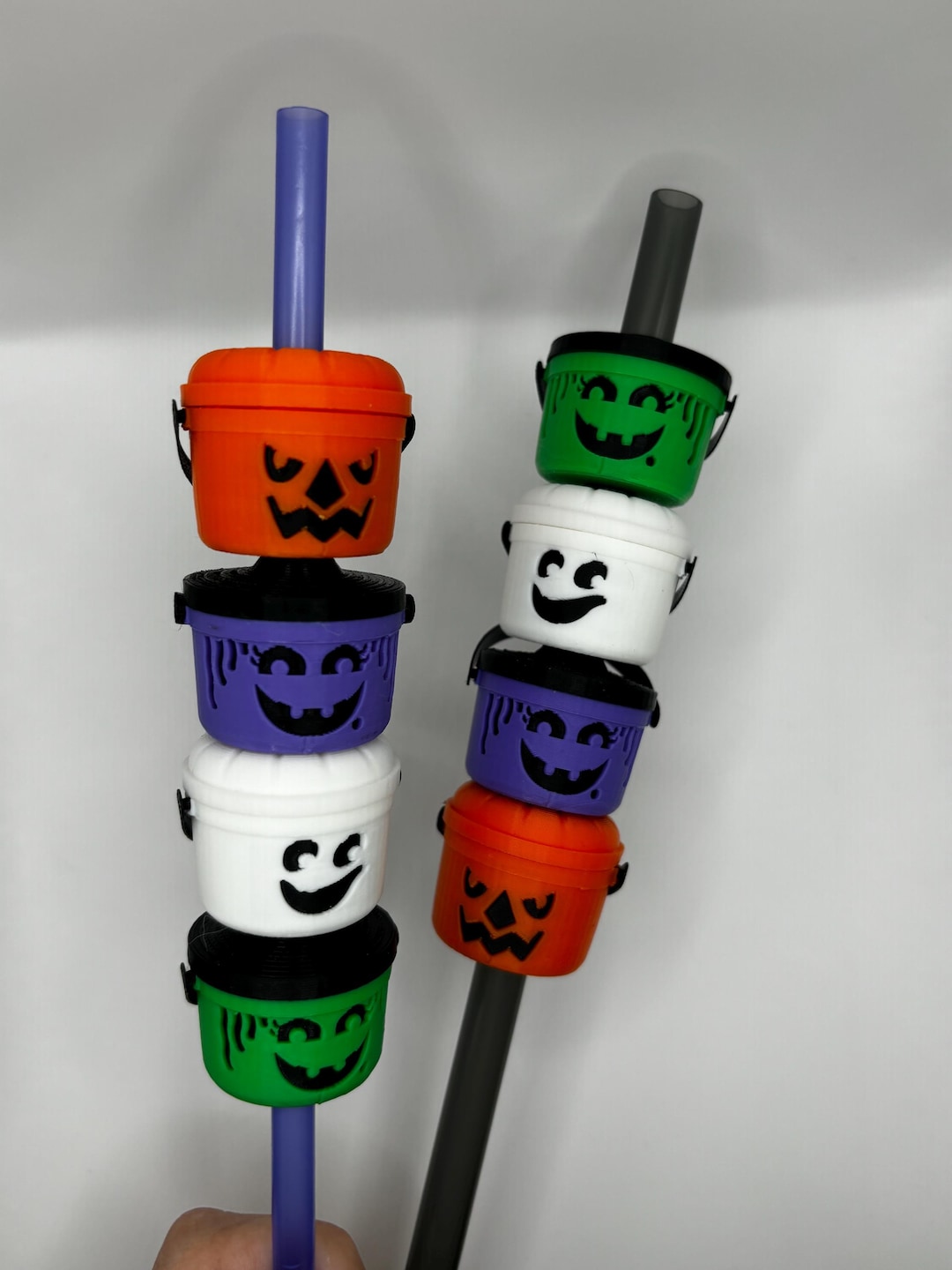 Boo Bucket Straw Toppers for Both Stanley and Starbucks-sized Straws ...