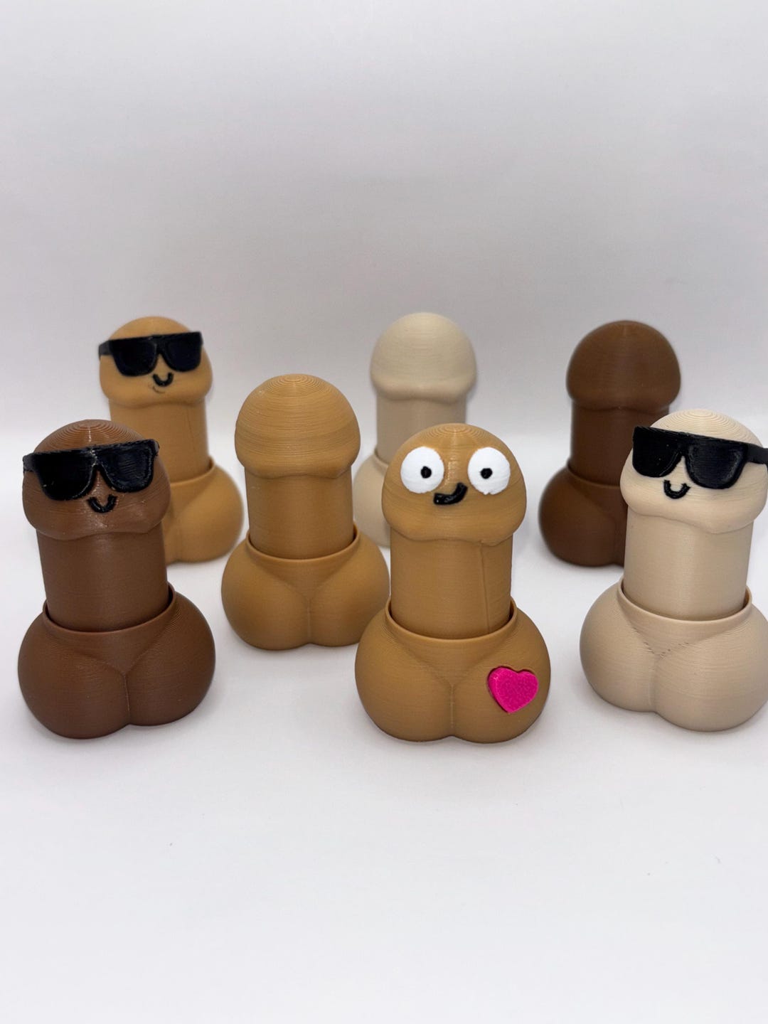 NSFW Penis-shaped Fidget Clicker – 3 Colors, Plain or Funny Face ...