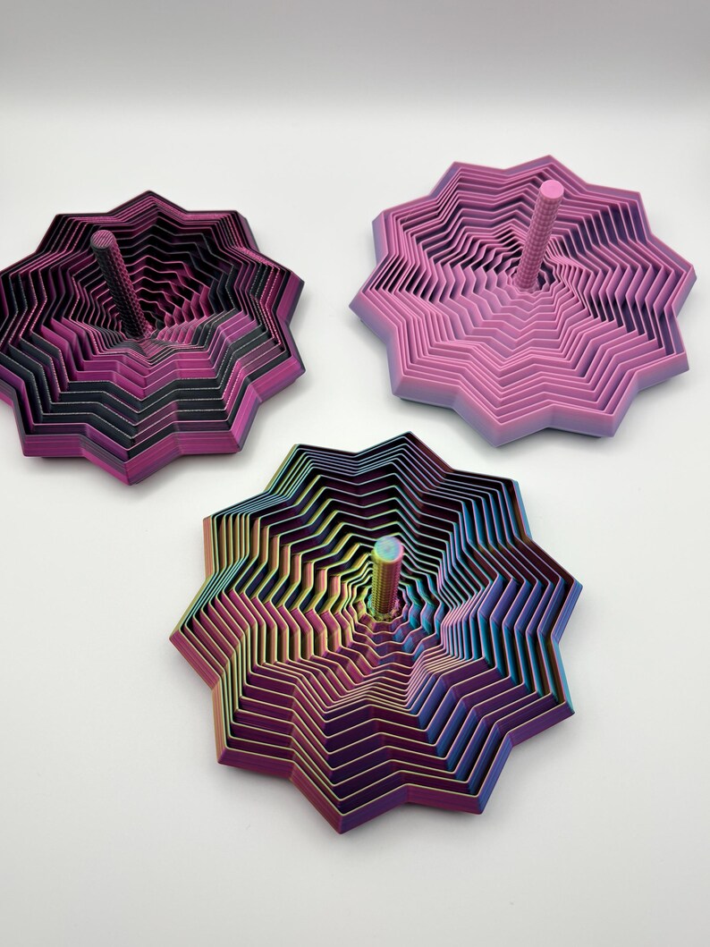 3D Printed 10 Point Star Fidget Spinner: Tiktok Viral Sensory Toy - Etsy