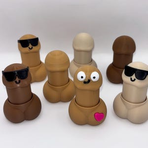NSFW Penis-shaped Fidget Clicker – 3 Colors, Plain or Funny Face ...
