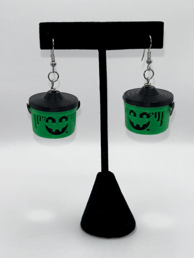 Boo Bucket Earrings - Halloween Themed Statement Jewelry With 80s and ...