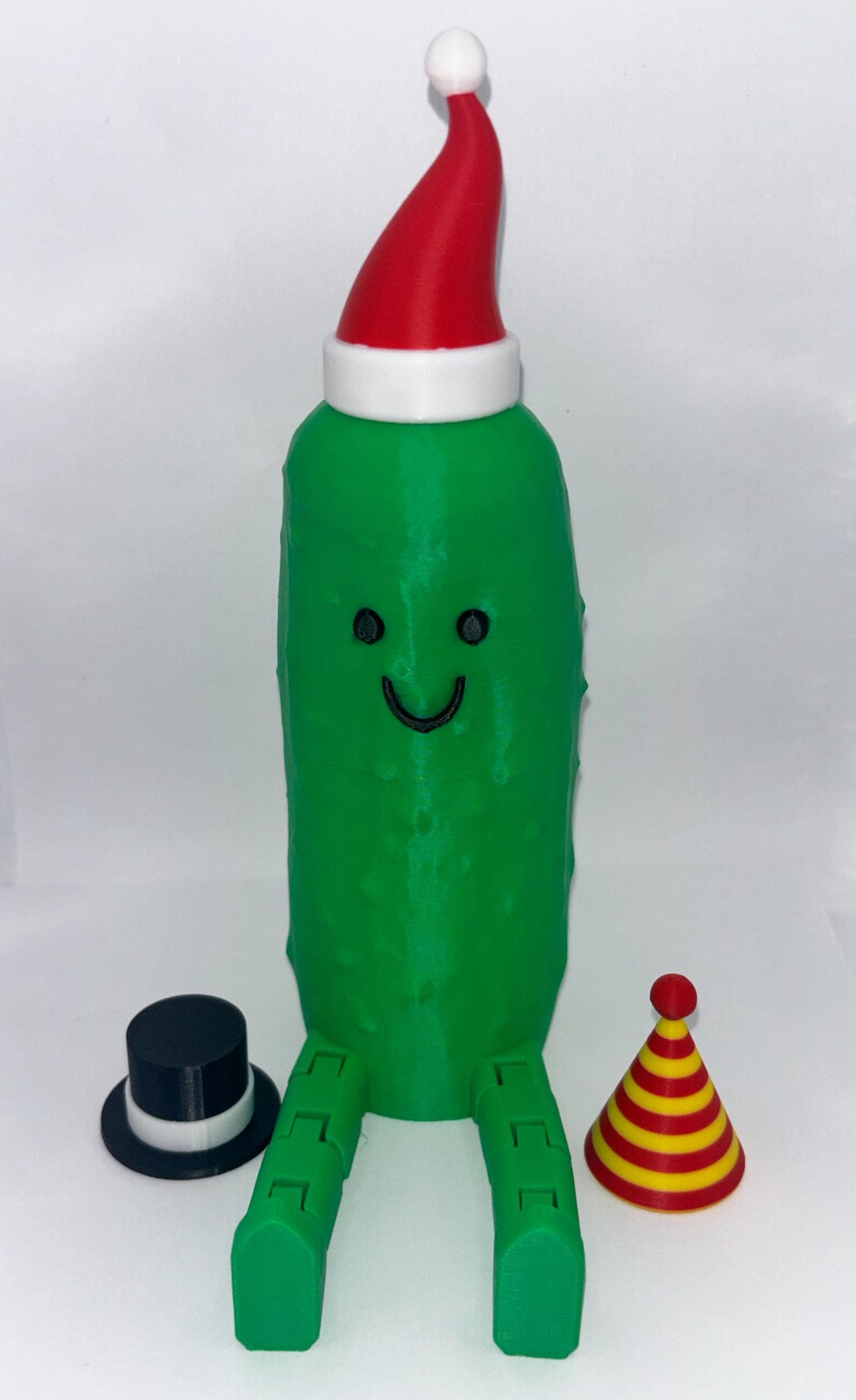 Jumbo 3D Printed Pickle Buddy With 4 Hats - Pickle Pal - Fidget - Desk ...