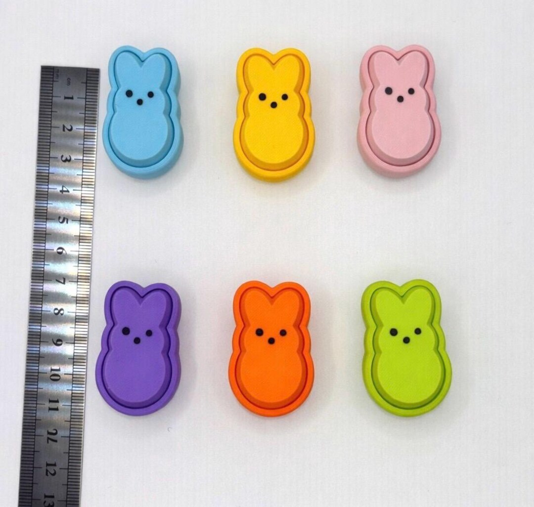 Easter Peeps Inspired Bunny Fidget Clicker | Mini Bunny Fidget Toy | 3D ...