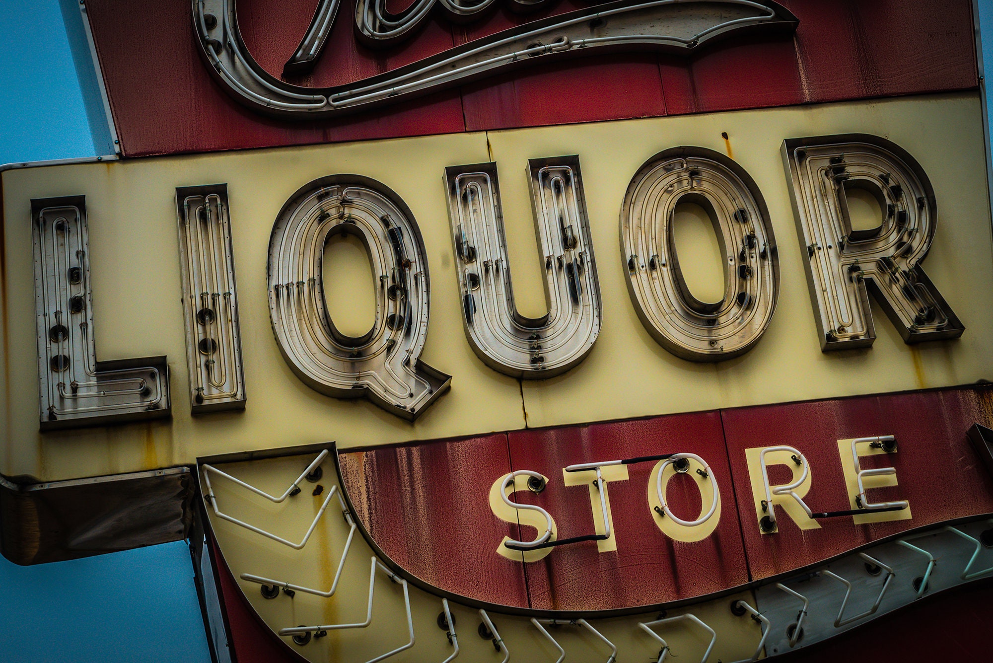 Vintage Liquor Sign, Neon Sign, Mid Century Modern Art, Digital Art ...