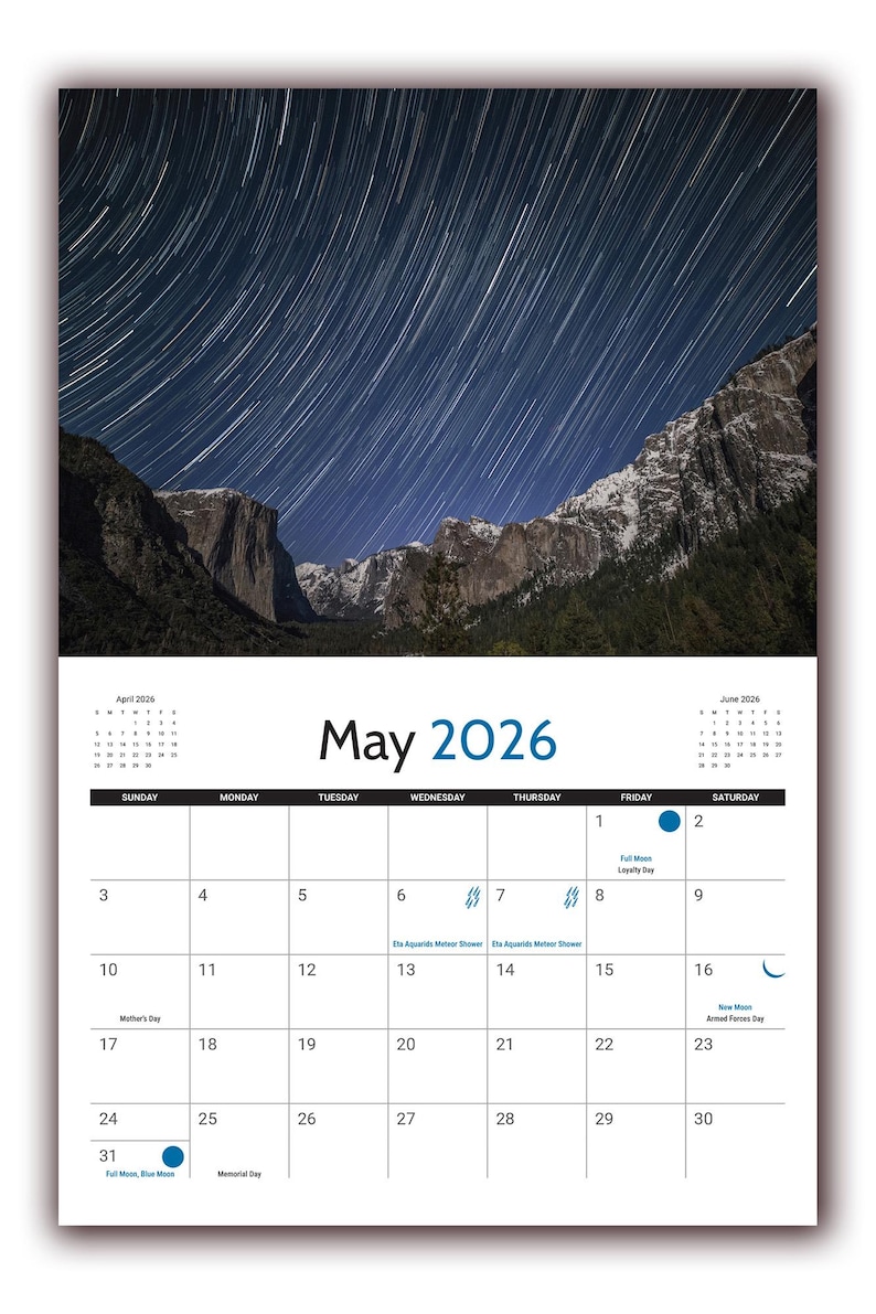 2026 Dark Skies Astrophotography Wall Calendar – Milky Way, Moon ...