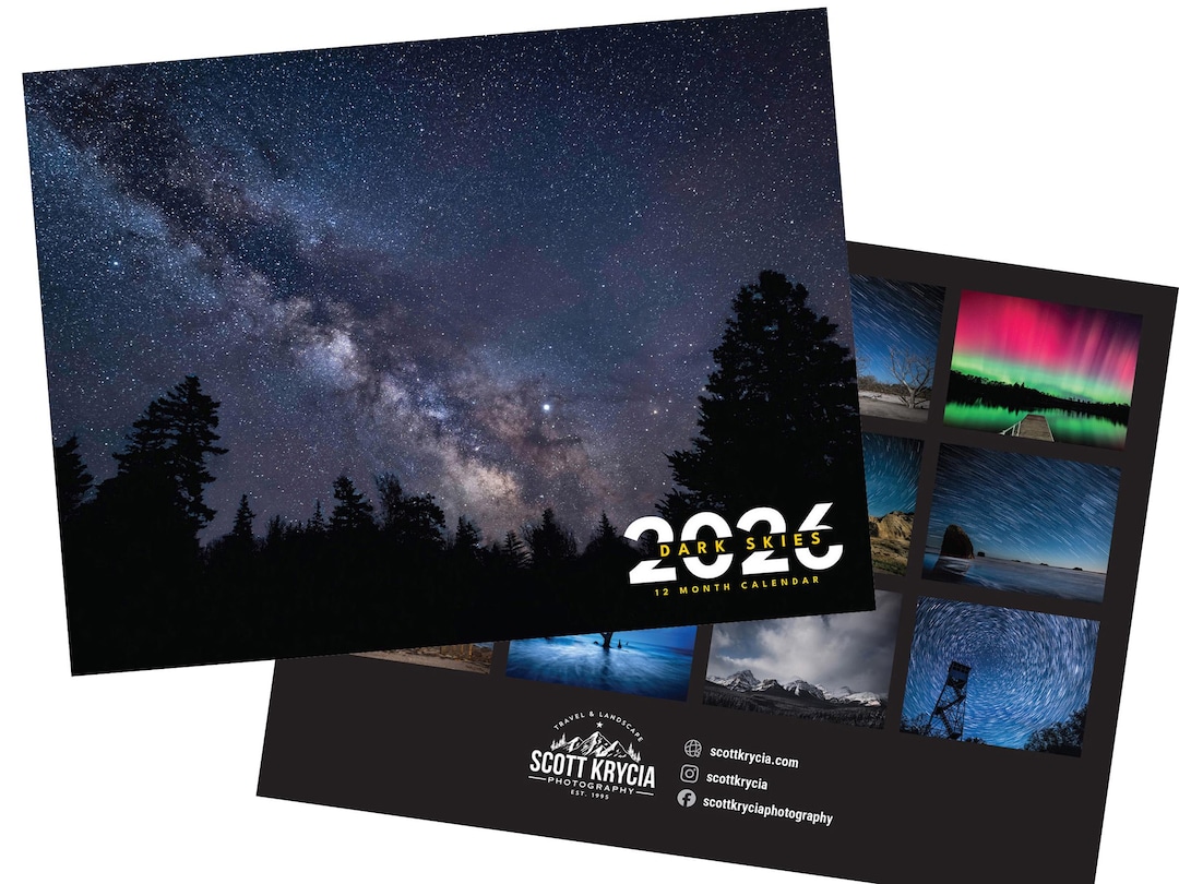 2026 Dark Skies Astrophotography Wall Calendar – Milky Way, Moon ...