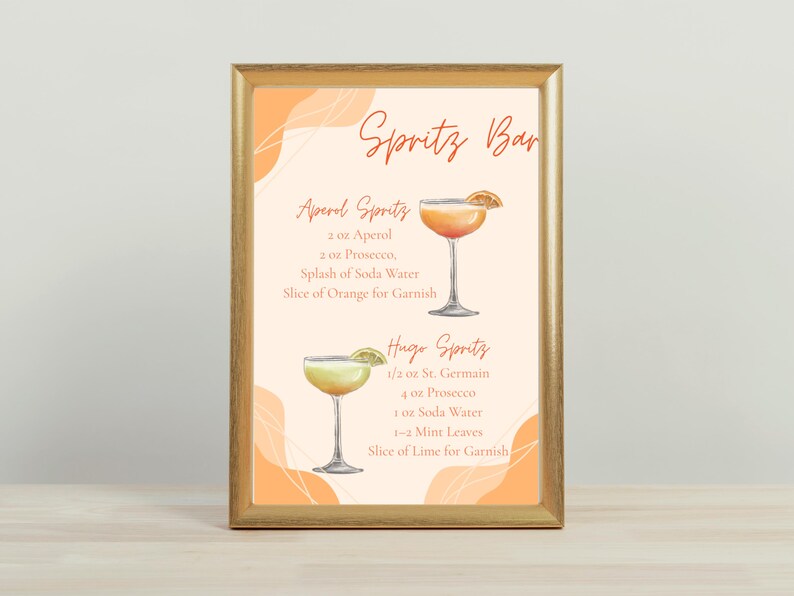 Aperol Spritz Bar Sign, Spritz Bar Sign, Aperol Spritz Theme Party ...