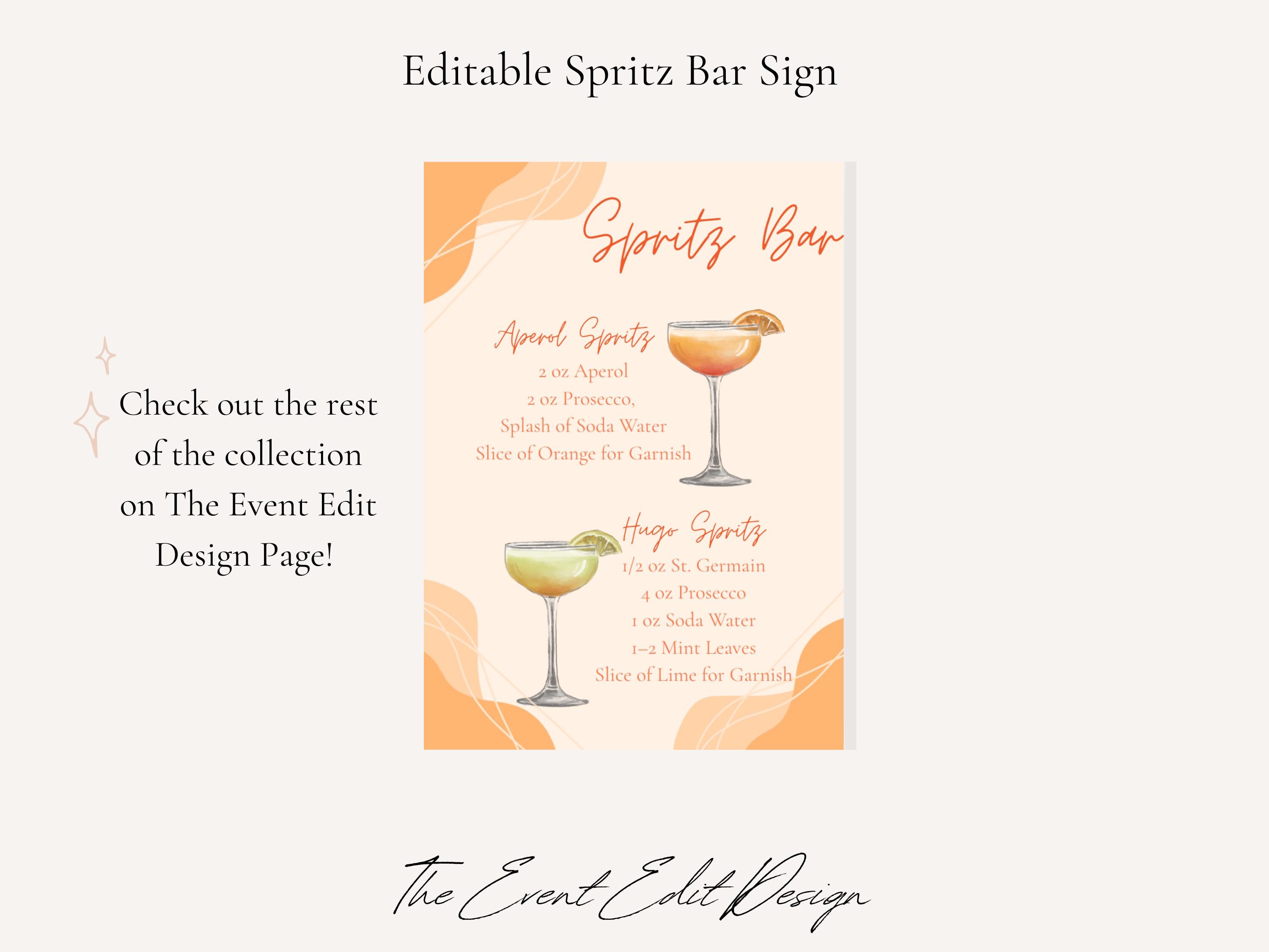 Aperol Spritz Bar Sign, Spritz Bar Sign, Aperol Spritz Theme Party ...