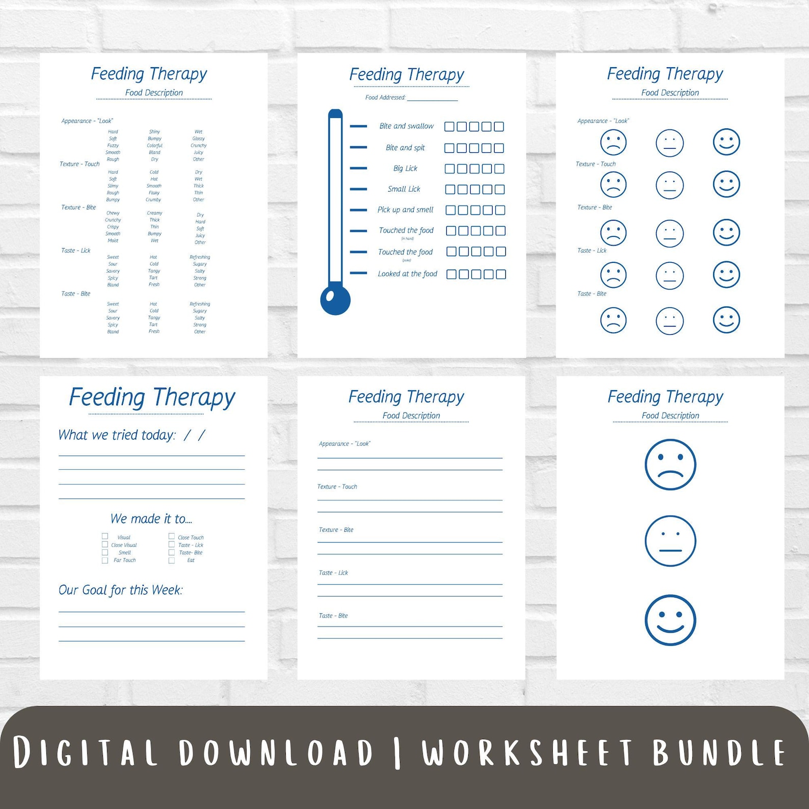Feeding Therapy | Digital Download | Elementary School Worksheets ...