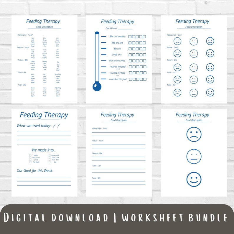 Feeding Therapy | Digital Download | Elementary School Worksheets ...