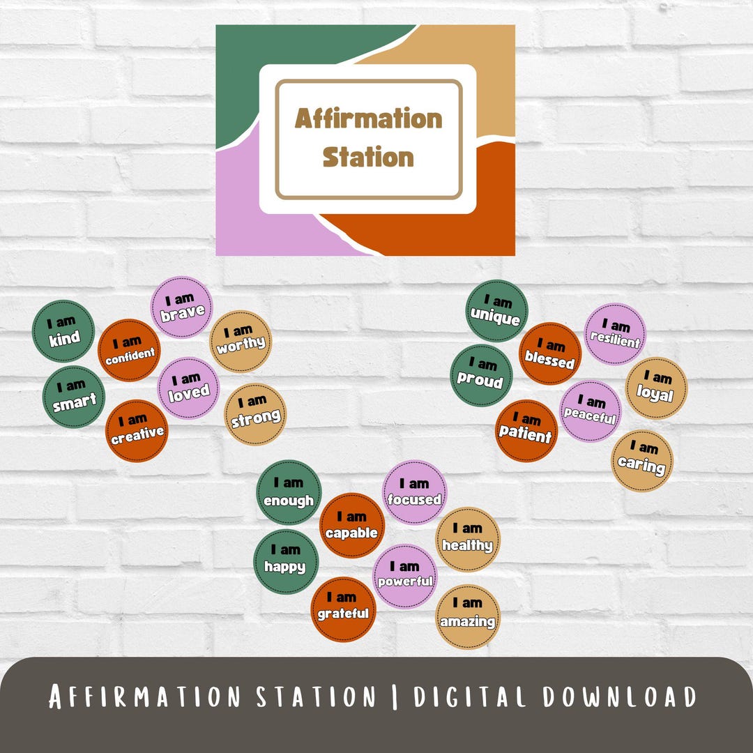 Affirmation Station With 24 Cards | Neutral Color Affirmation Cards ...