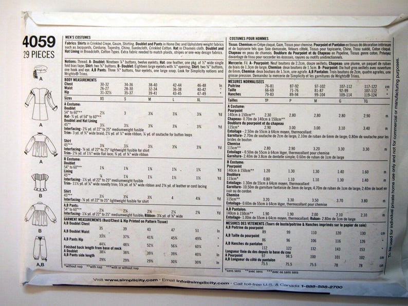 Simplicity 4059, Men's Renaissance Doublet and Tunic Costume - Sewing ...