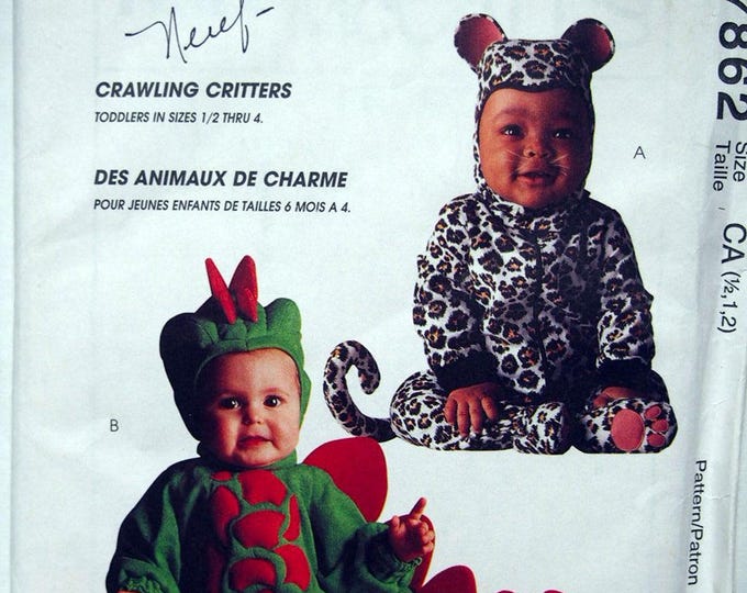 Mccall's 7862, Crawling Critters Costumes for Toddlers Sewing Pattern ...