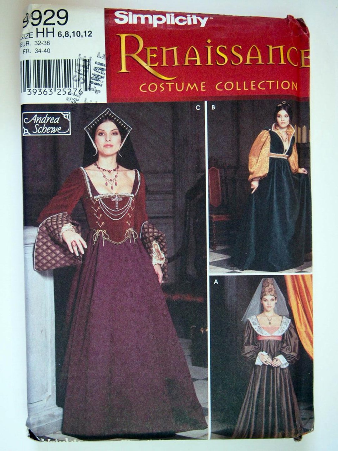 Simplicity 9929, Italian Renaissance Gown Costumes With Square Neckline ...