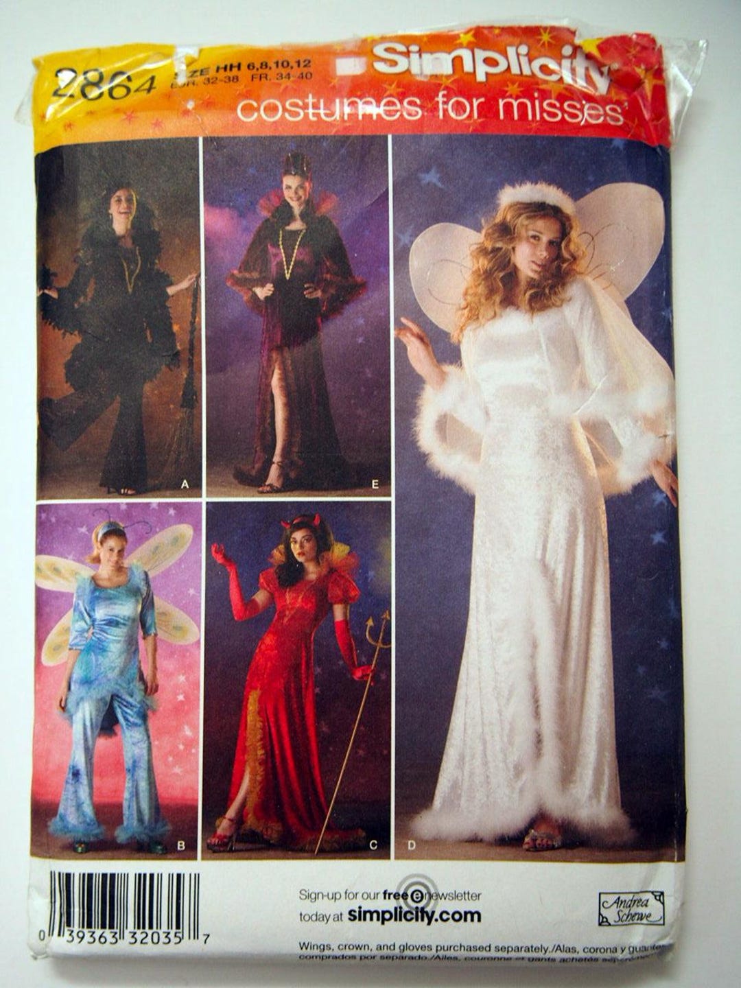 Simplicity 2864, Vamp, Temptress, Dragonfly, Devil, and Angel Costumes ...