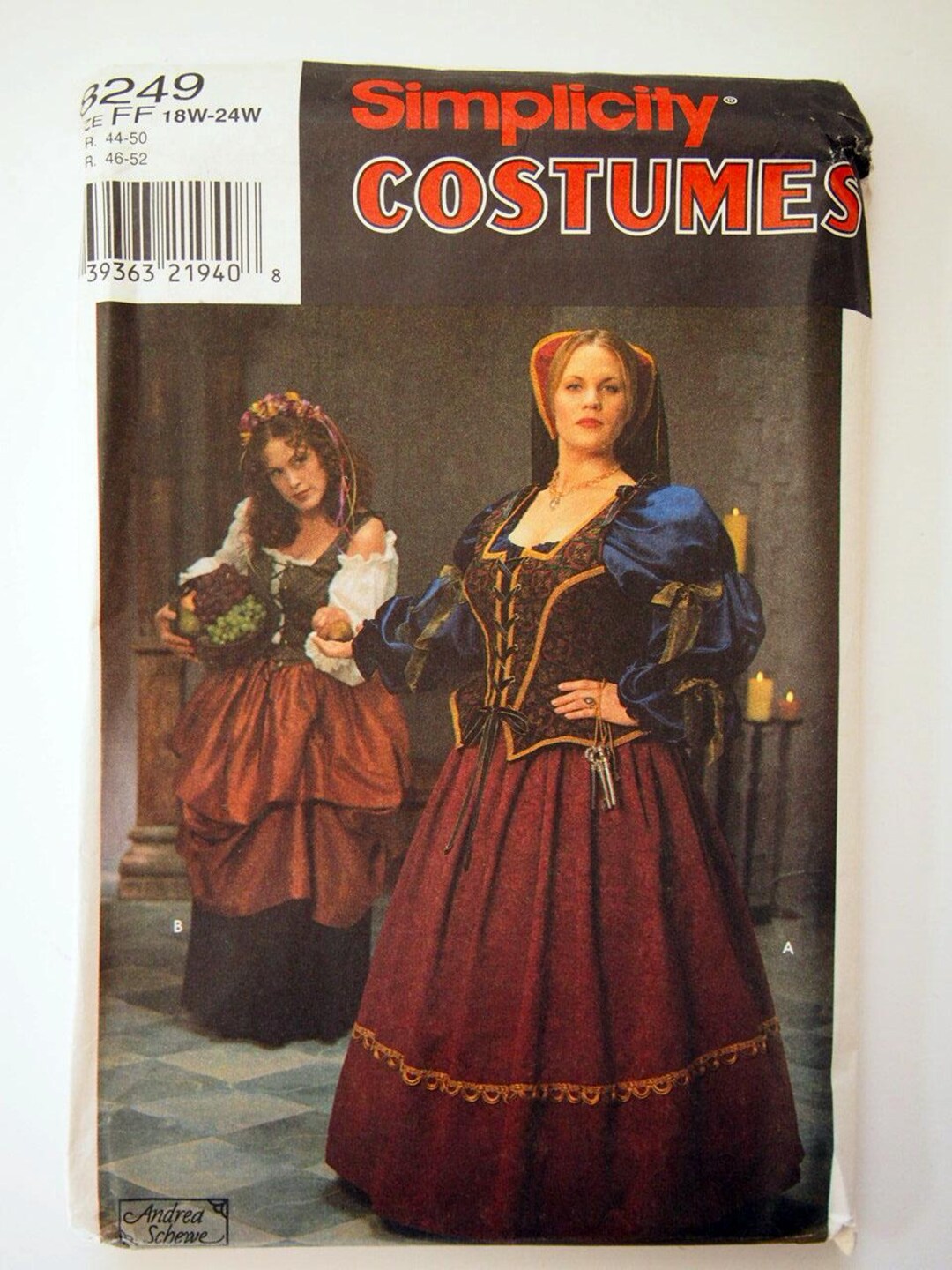 Simplicity 8249, Renaissance Costume for Adults Sewing Pattern - Etsy