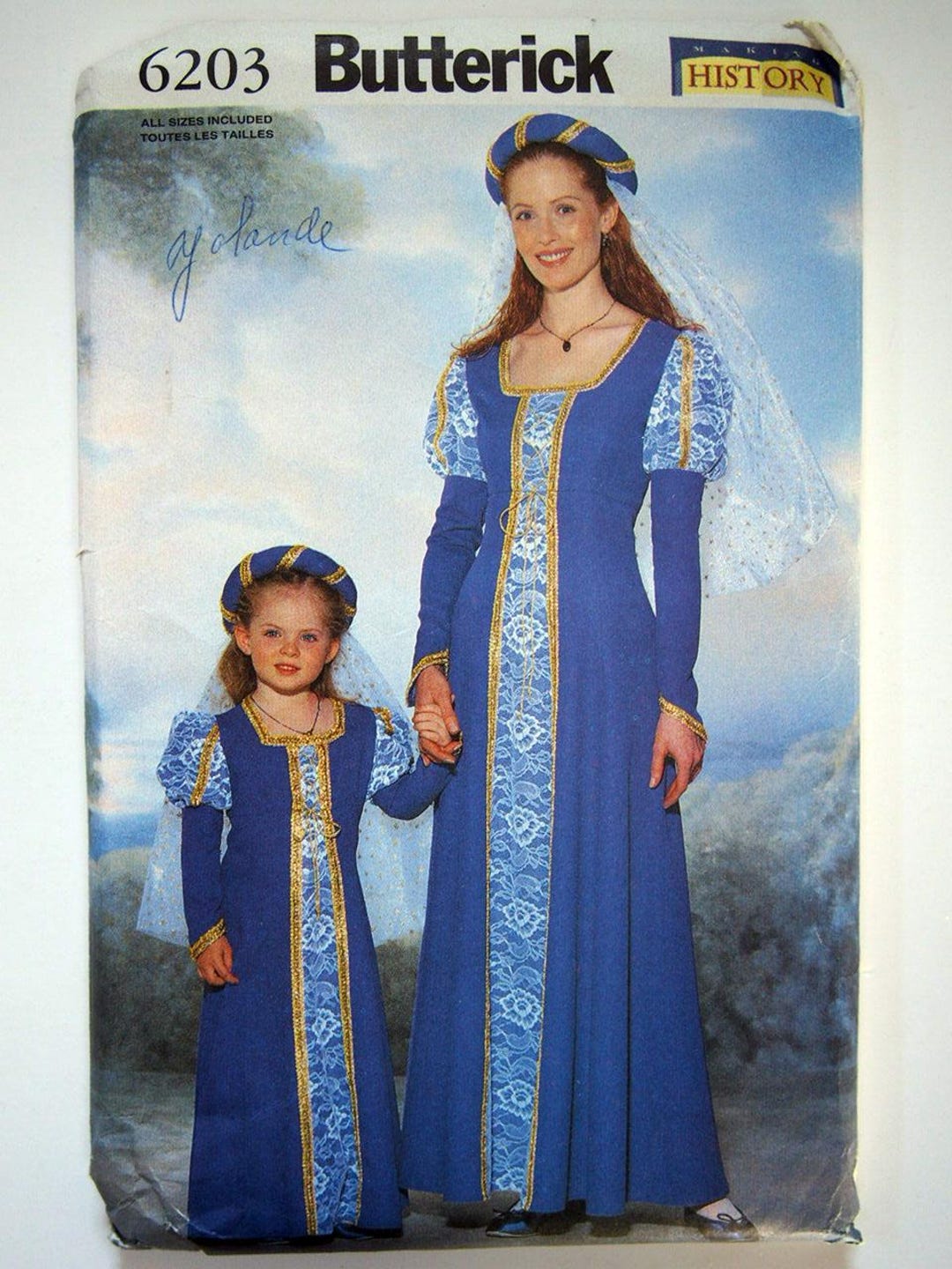 Butterick 6203, Medieval Historical Costume for Women and Girls ...