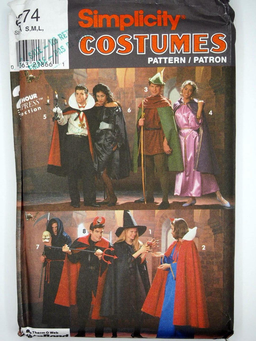 Simplicity 9274, Costumes for Witch, Devil, Vampire, Princess, Robin ...